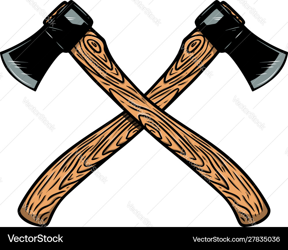 Crossed axes isolated on white background design Vector Image