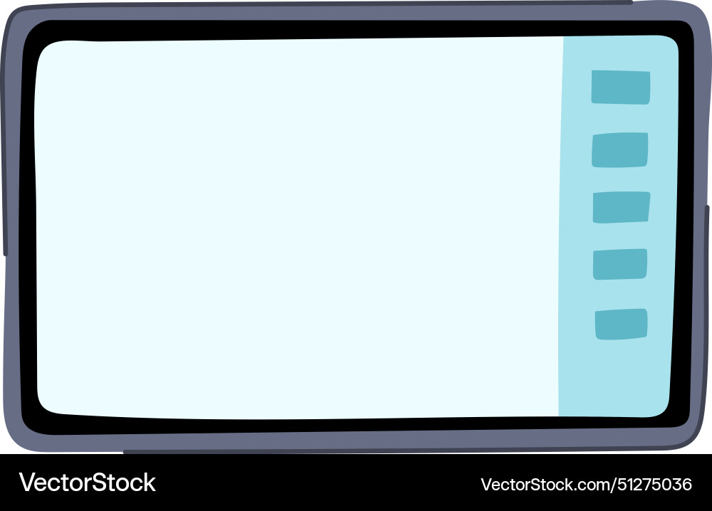 Screen interactive smartboard cartoon Royalty Free Vector