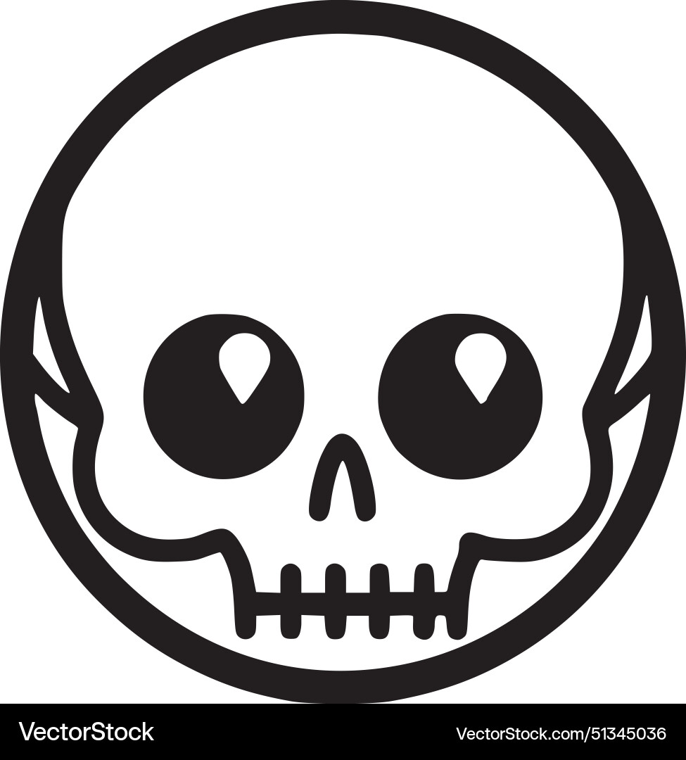 Skeleton - minimalist and simple silhouette Vector Image