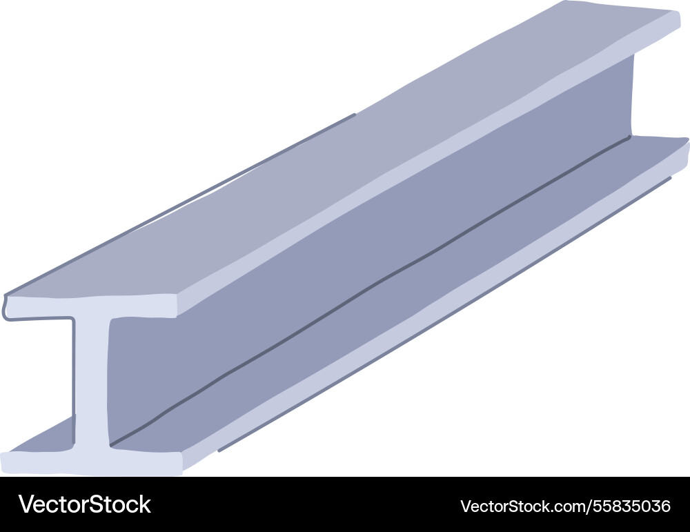 Support steal beam cartoon Royalty Free Vector Image