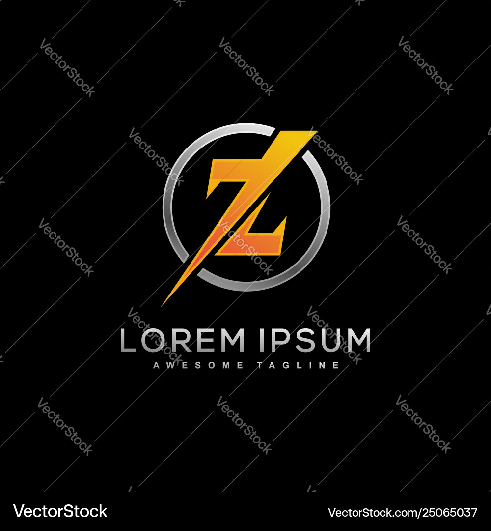 Abstract letter z design template Royalty Free Vector Image