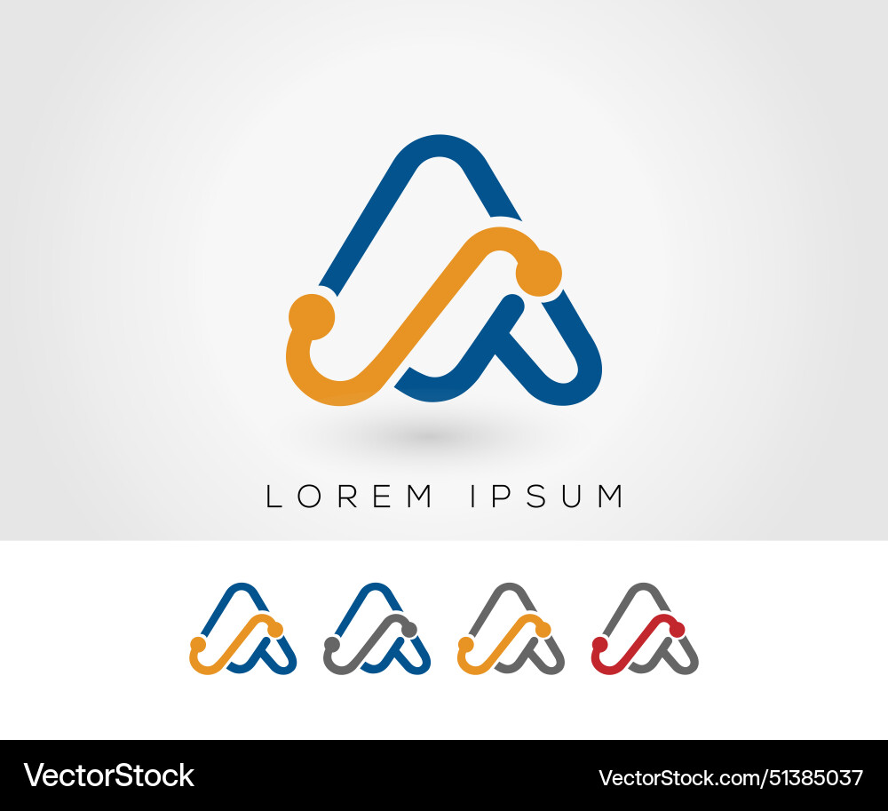 As letter logo design technology concept template Vector Image