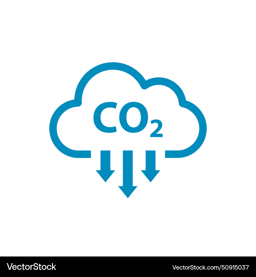 Co2 carbon dioxide emissions icon Royalty Free Vector Image