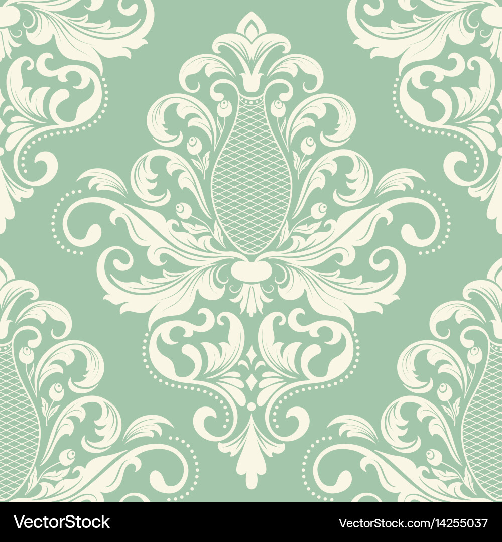 Damask seamless pattern element Royalty Free Vector Image