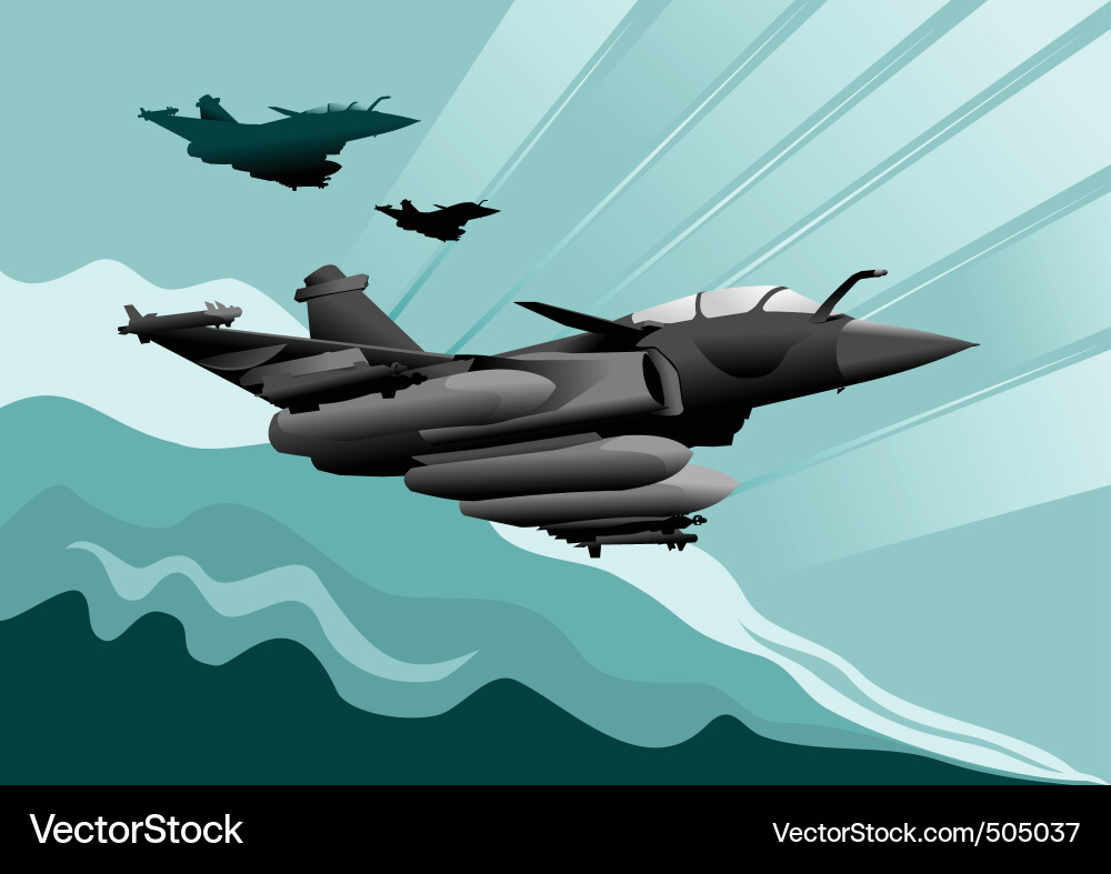 Military aircraft Royalty Free Vector Image - VectorStock
