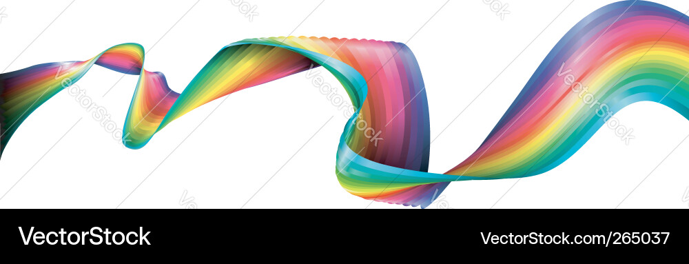 Rainbow ribbon Royalty Free Vector Image - VectorStock