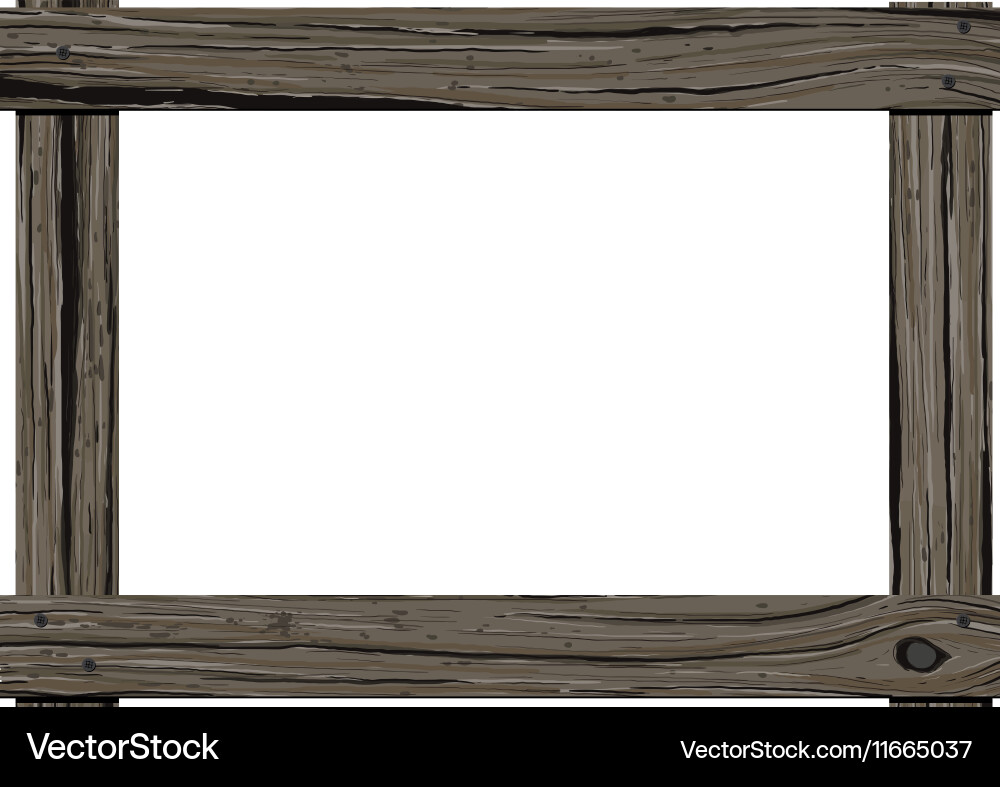 Rustic Wooden Frame Royalty Free Vector Image - VectorStock