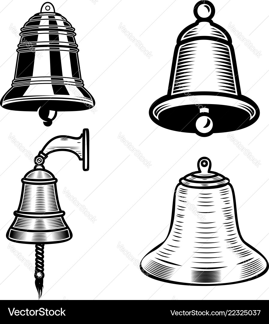 Set of ship bell on white background design Vector Image