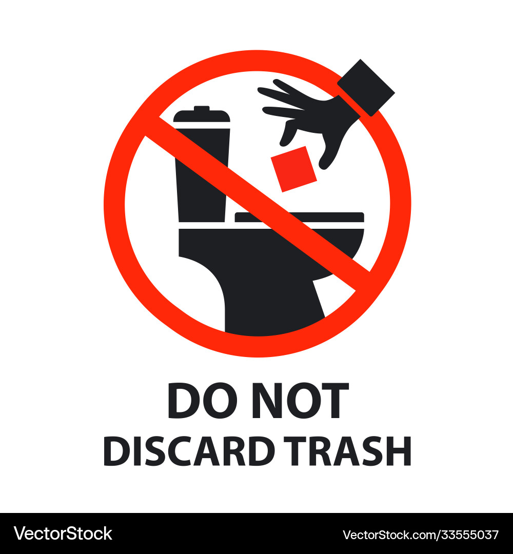Sticker is forbidden to throw garbage Royalty Free Vector