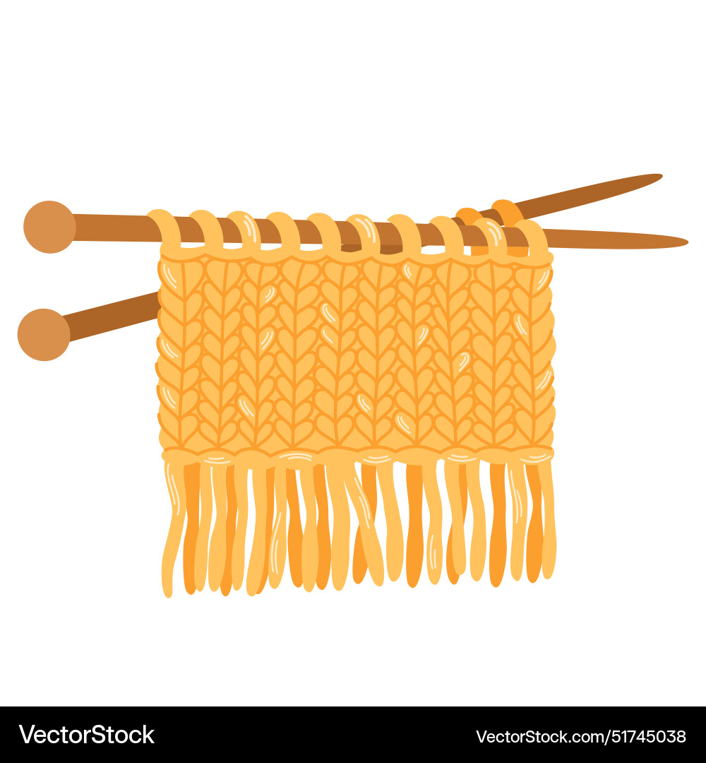 2018 knitting needles1 Royalty Free Vector Image