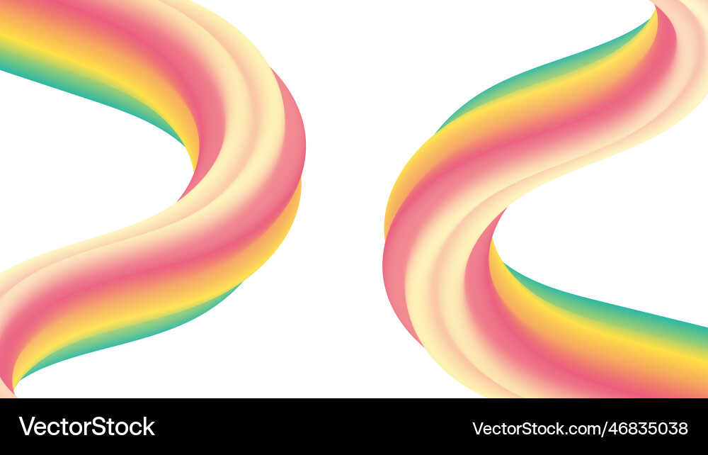 Colorful abstract fluid wave modern gradient shape