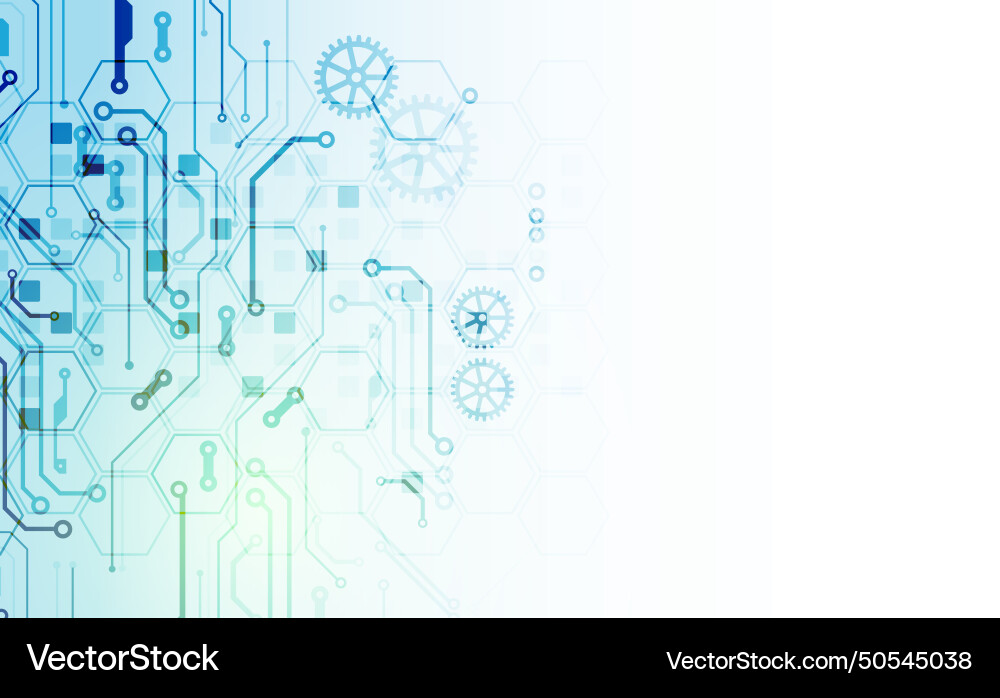 Cpu concept circuit board technology abstract Vector Image