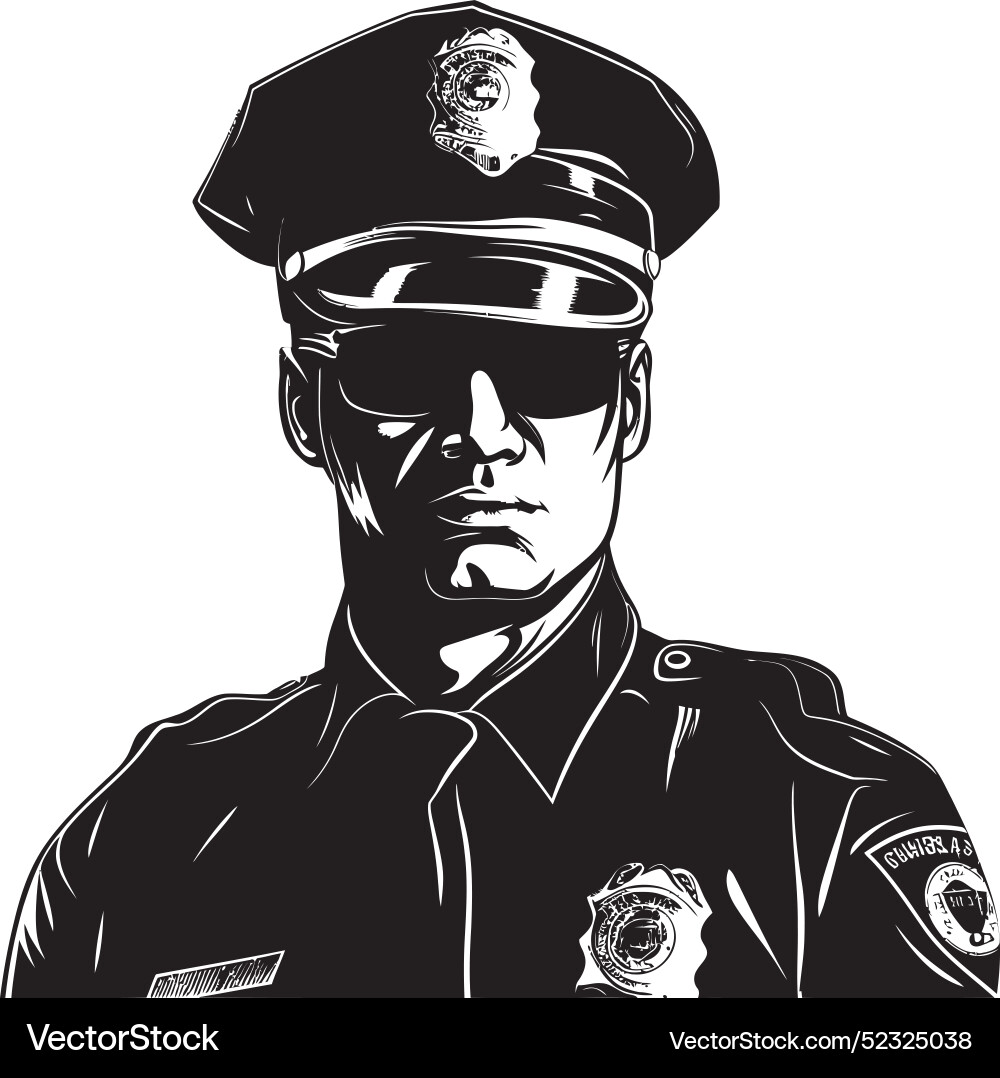 Dynamic defender striking black police guardian Vector Image