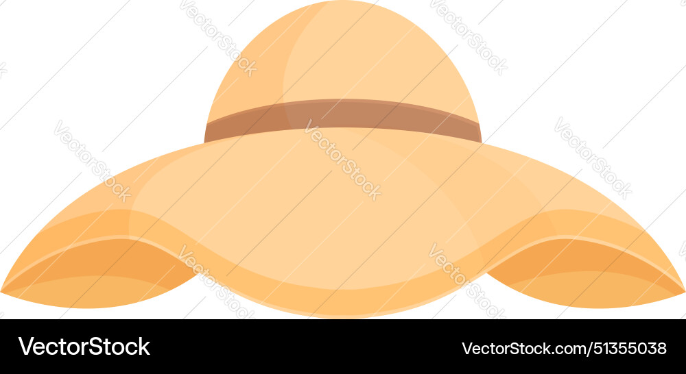 Elegant summer hat isolated on white Royalty Free Vector