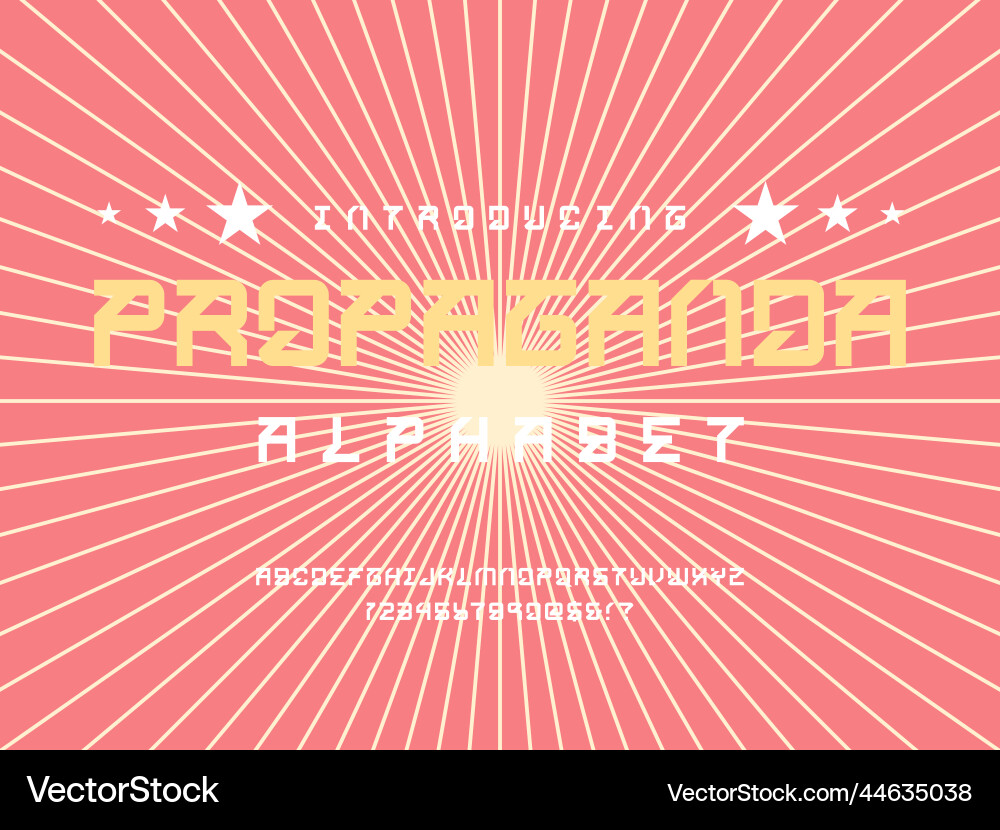 Retro Propaganda Font - USSR Style Royalty Free Vector Image