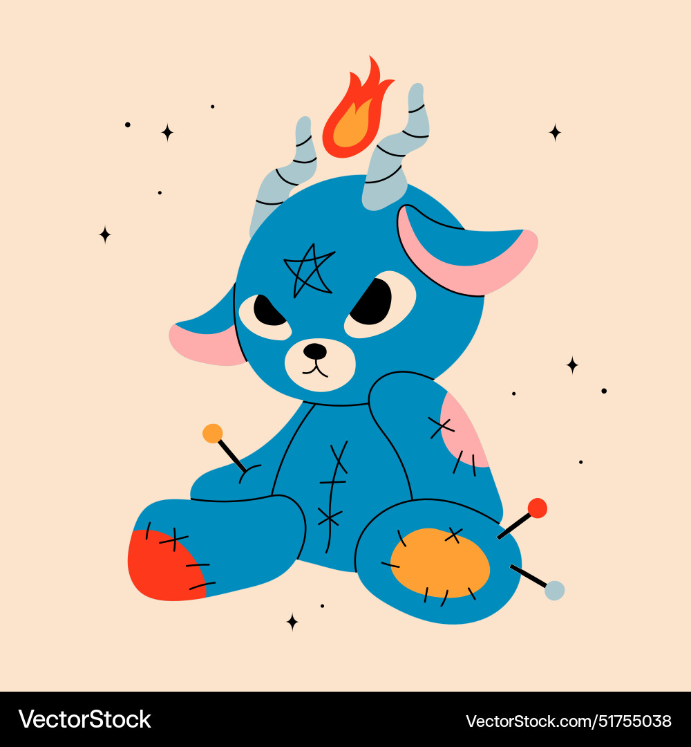 Voodoo doll goat Royalty Free Vector Image - VectorStock
