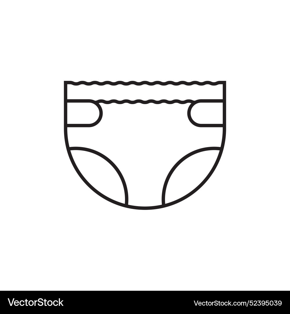 Baby diaper icon Royalty Free Vector Image - VectorStock
