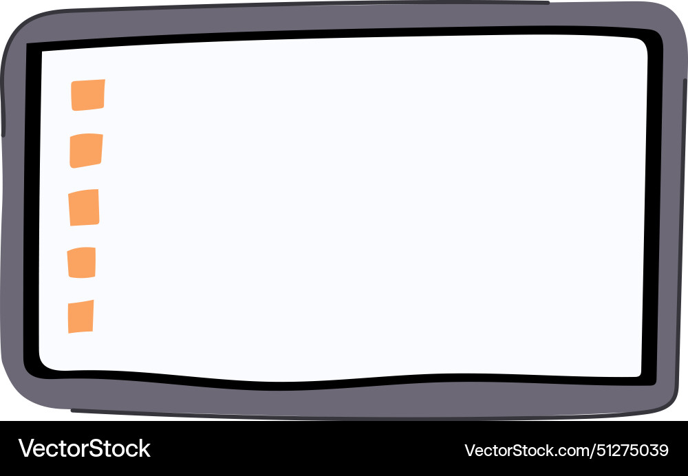 Board interactive smartboard cartoon Royalty Free Vector