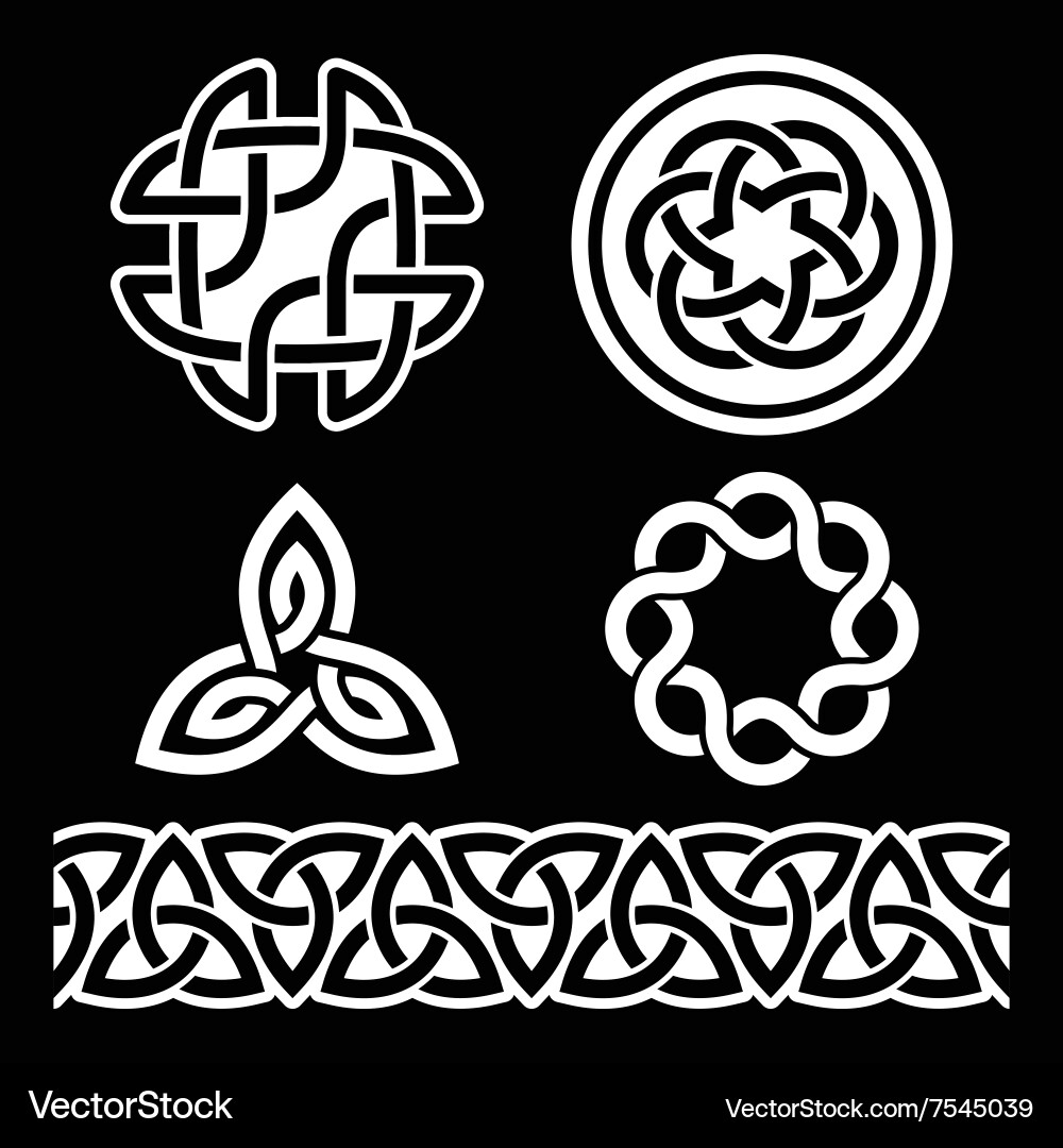 Celtic irish patterns and knots - st patri Vector Image