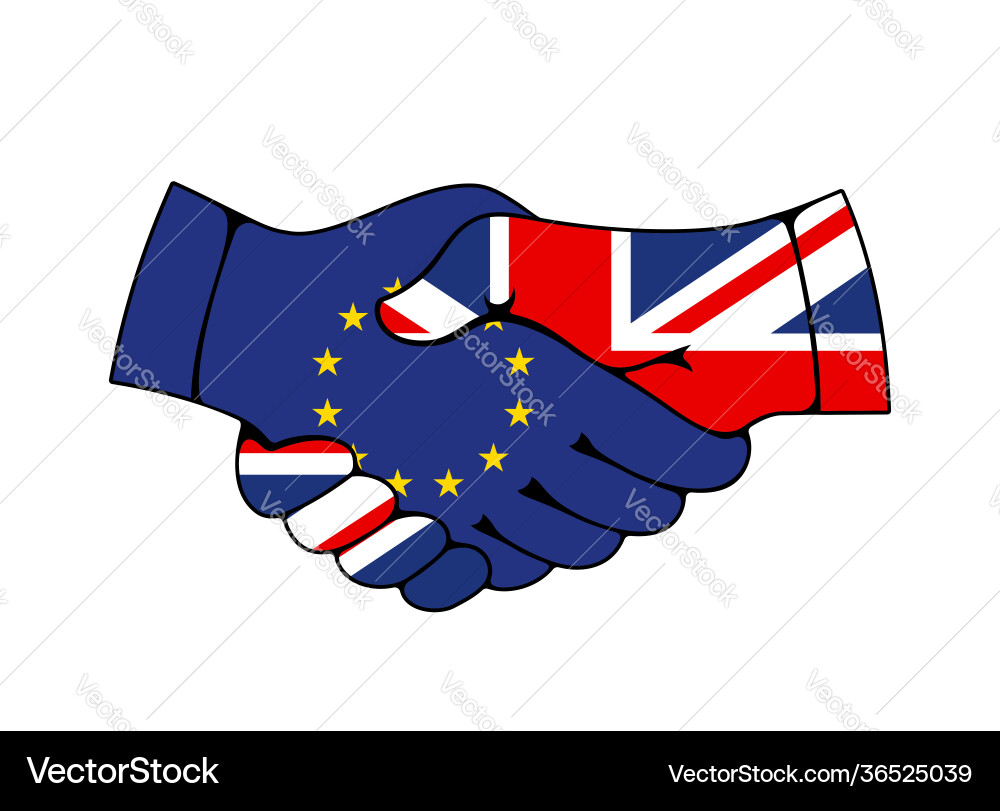 EU-UK Trade Agreement Royalty Free Vector Image