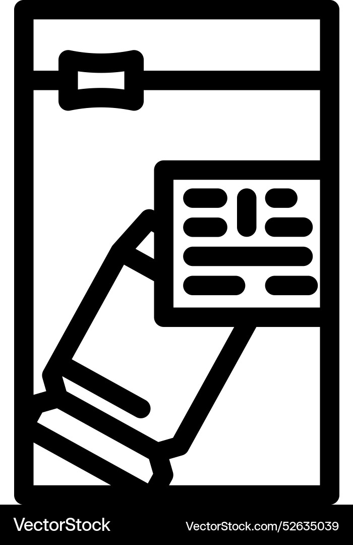 Physical evidence crime line icon Royalty Free Vector Image