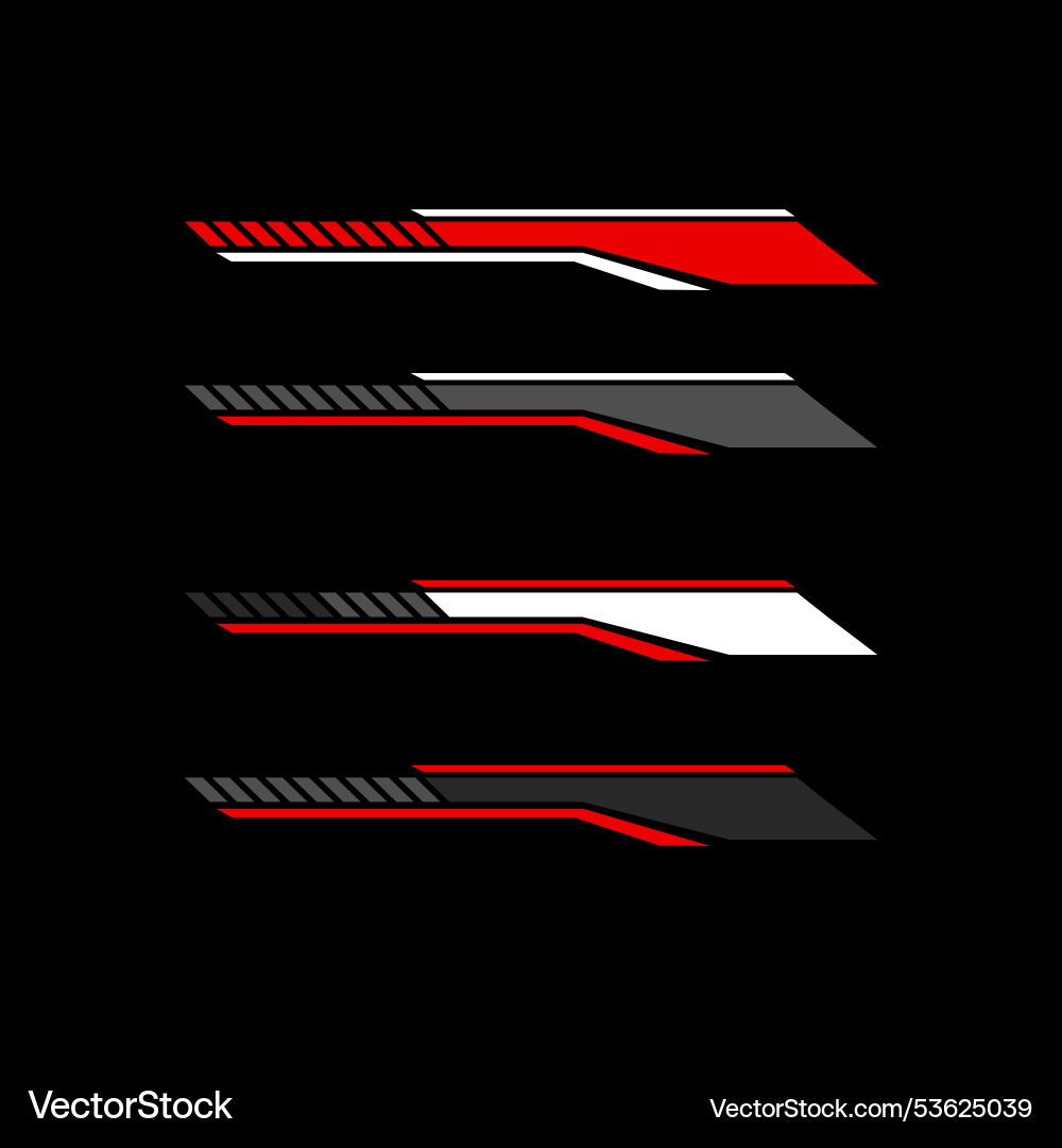 Racing car sticker design Royalty Free Vector Image