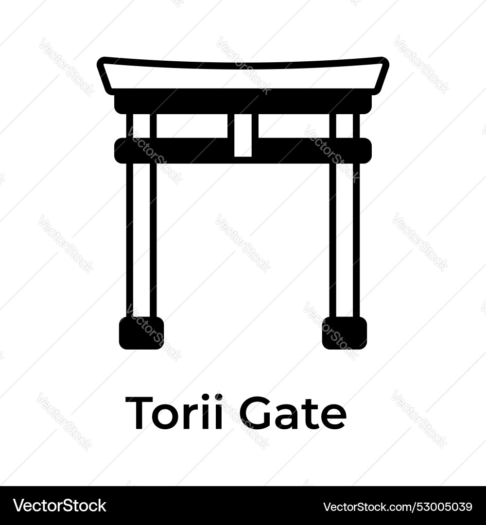 Torii gate Royalty Free Vector Image - VectorStock