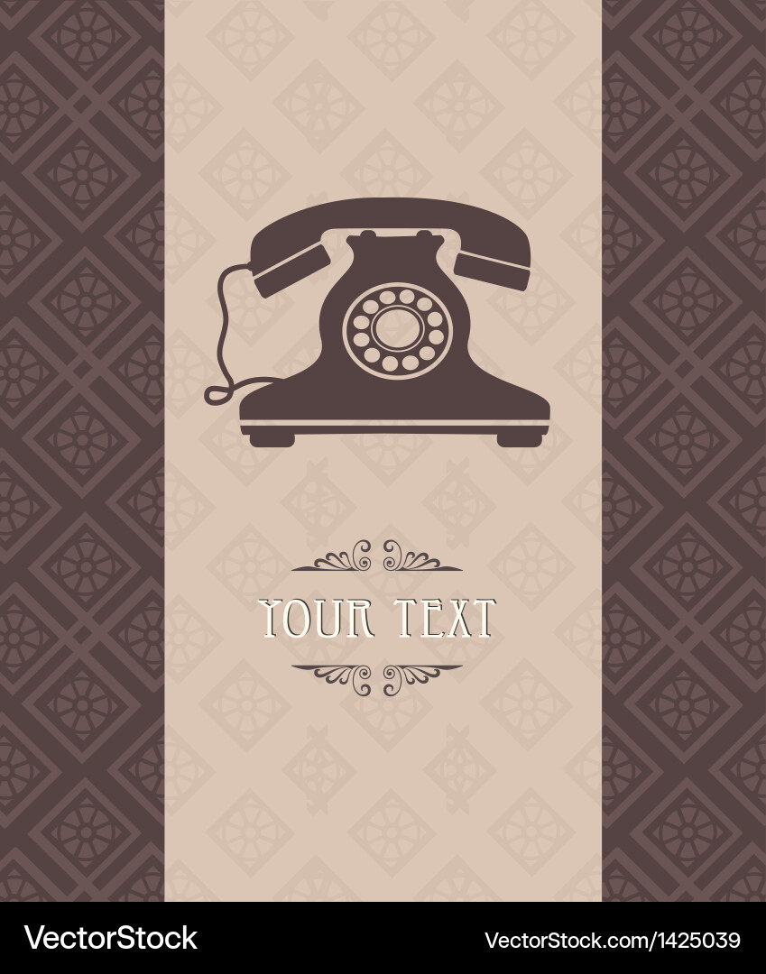 Vintage phone Royalty Free Vector Image - VectorStock