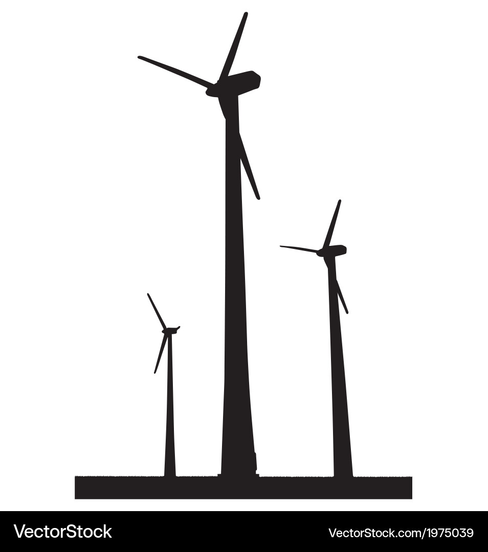 Wind turbine Royalty Free Vector Image - VectorStock