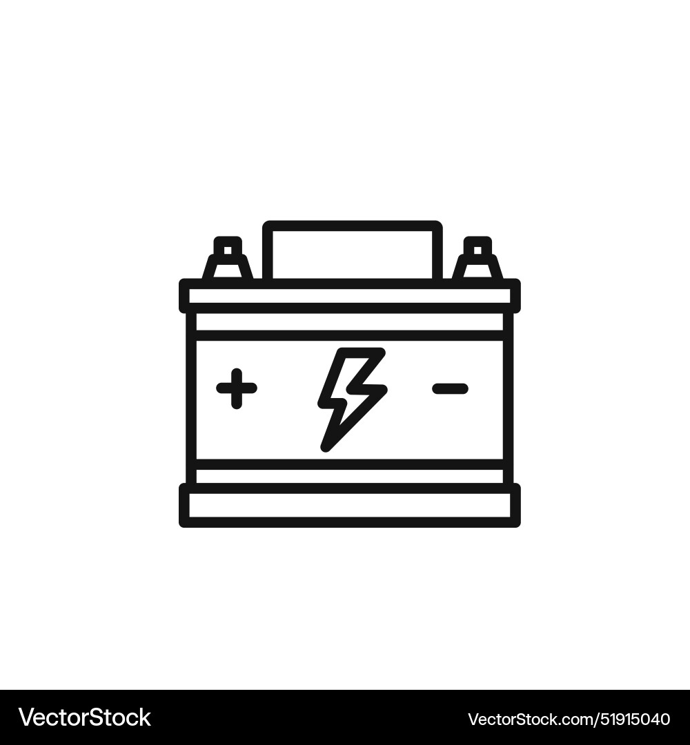 Car battery icon set collection for web Royalty Free Vector