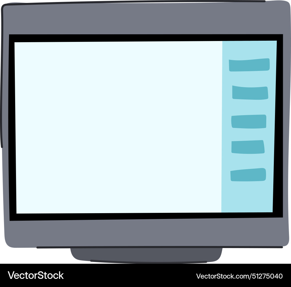 Digital interactive smartboard cartoon Royalty Free Vector