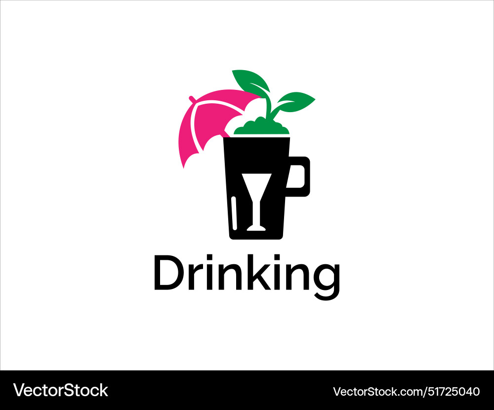 Drinking logo design Royalty Free Vector Image