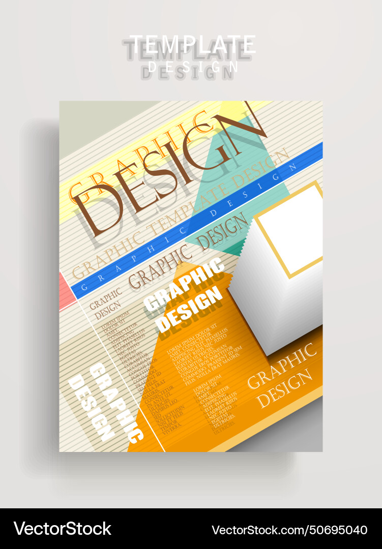 Modern poster template design Royalty Free Vector Image