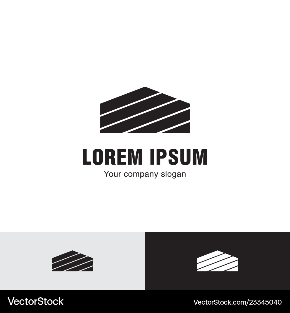 Simple line house logo Royalty Free Vector Image