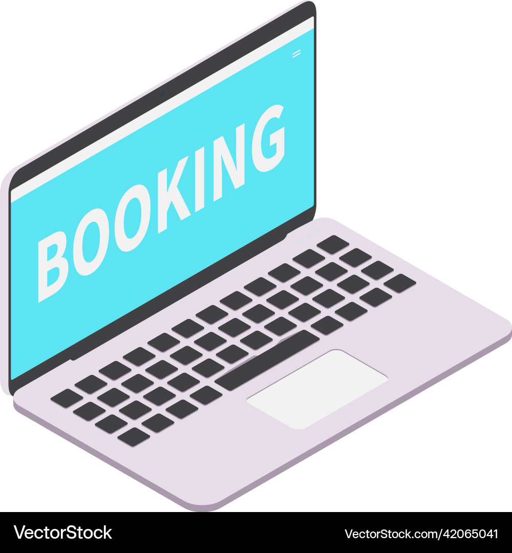 Booking isometric icon Royalty Free Vector Image