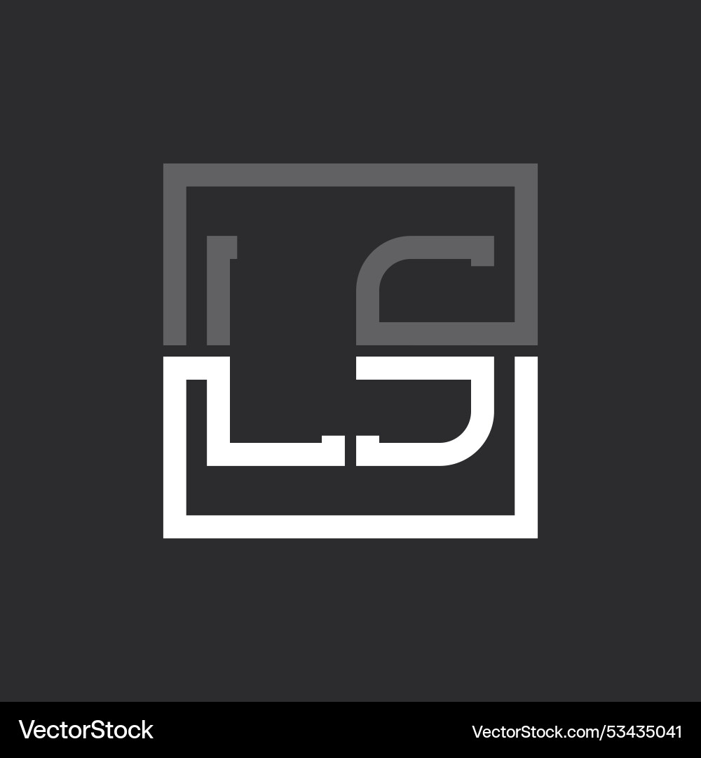 Creative modern minimalist ls letter logo design Vector Image
