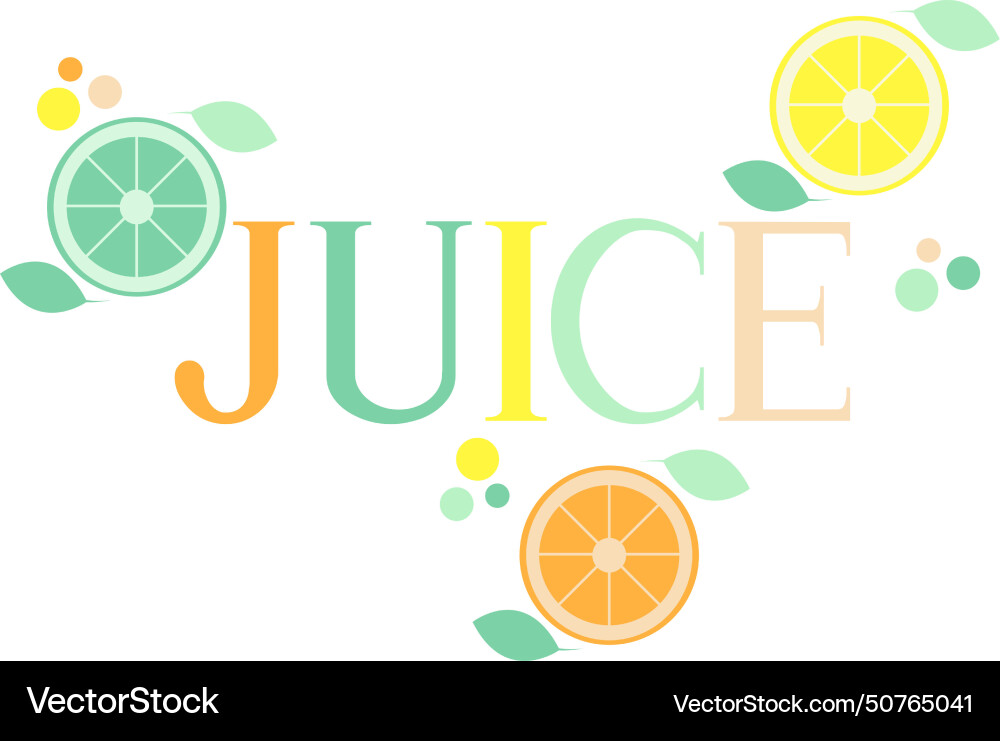 Juice logo Royalty Free Vector Image - VectorStock