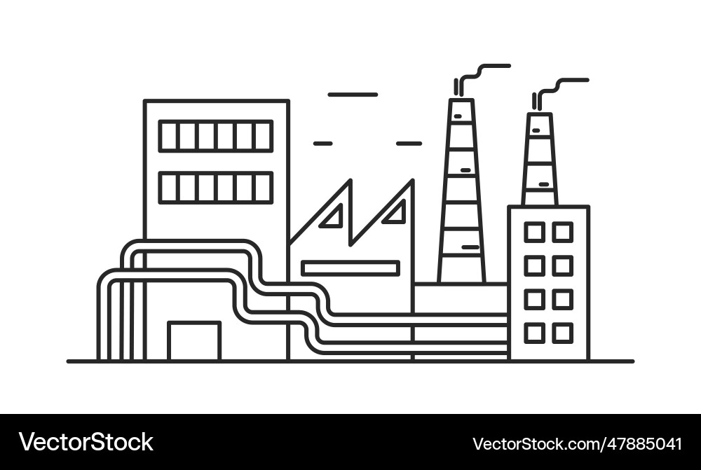 Manufacturing power station Royalty Free Vector Image