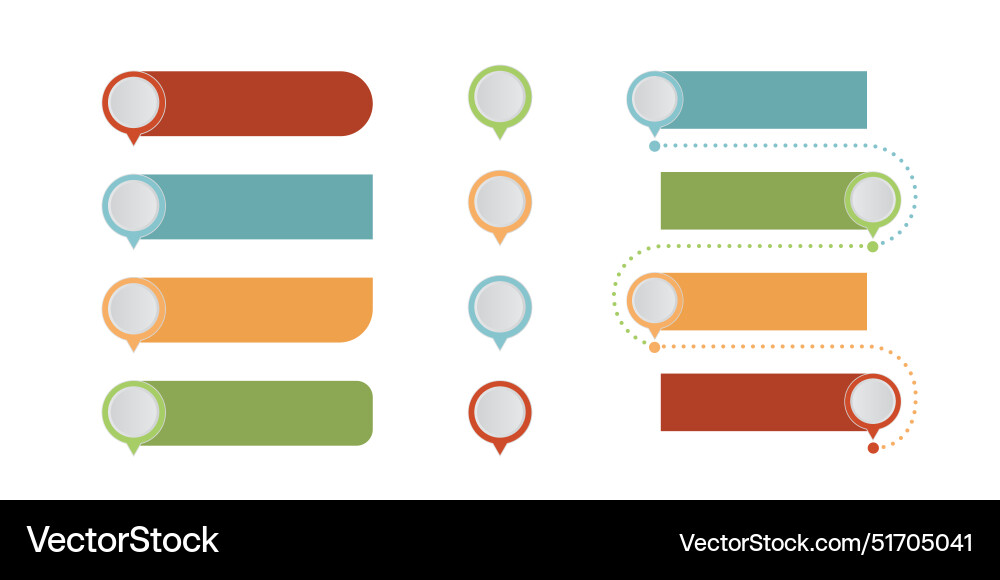 Map pointers icon set location icons Royalty Free Vector