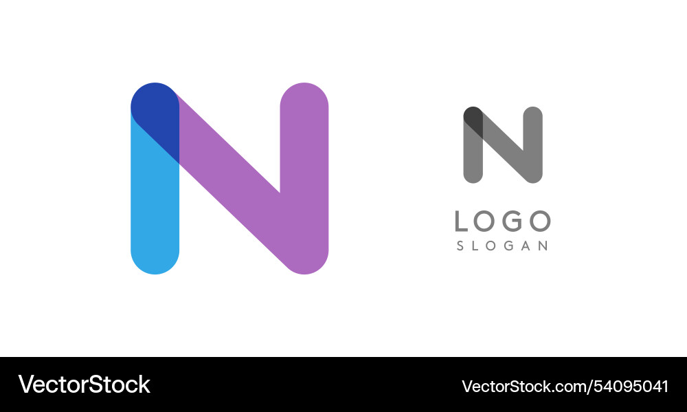 Soft rounded trendy logo geometric colorful Vector Image