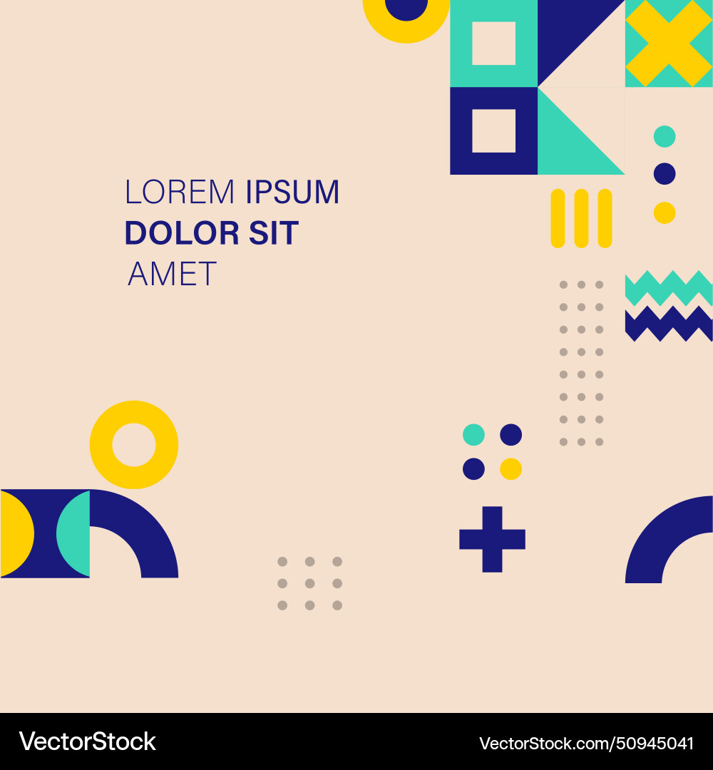 Square minimalist abstract geometric banner Vector Image