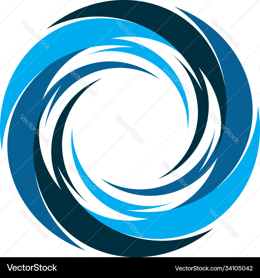 Blue Tornado Storm Symbol Royalty Free Vector Image