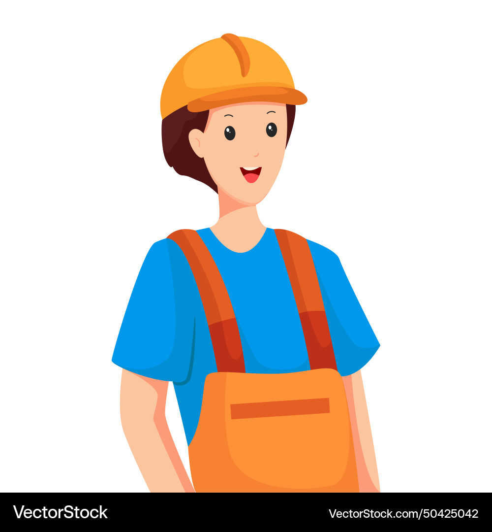 Builder man character design Royalty Free Vector Image