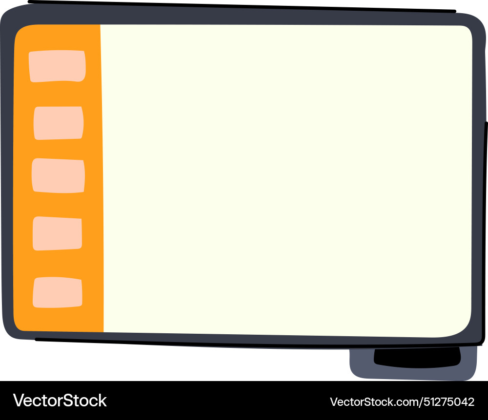 Class interactive smartboard cartoon Royalty Free Vector