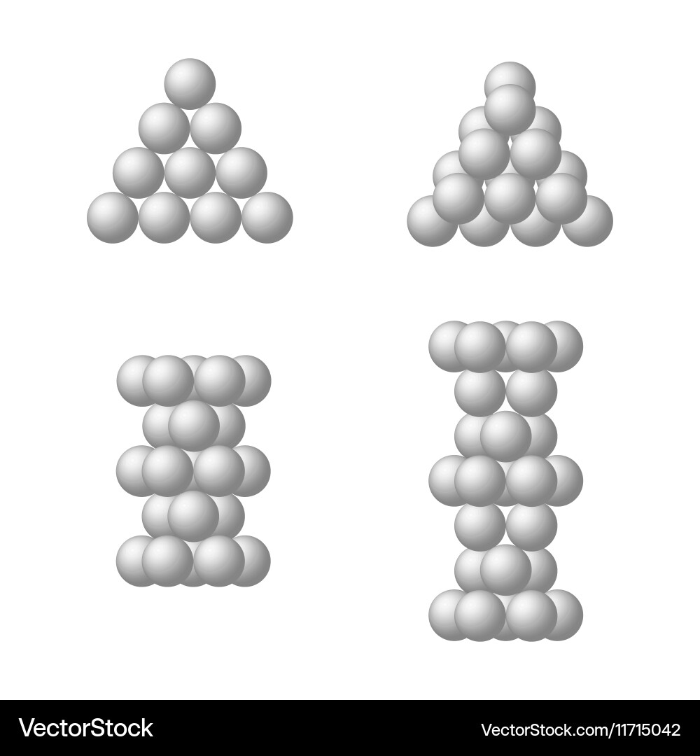 Dense packing of spheres equal size Royalty Free Vector