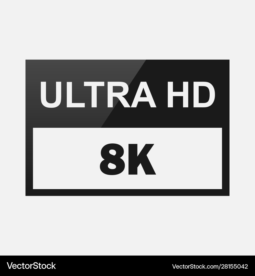 High definition resolution sign Royalty Free Vector Image