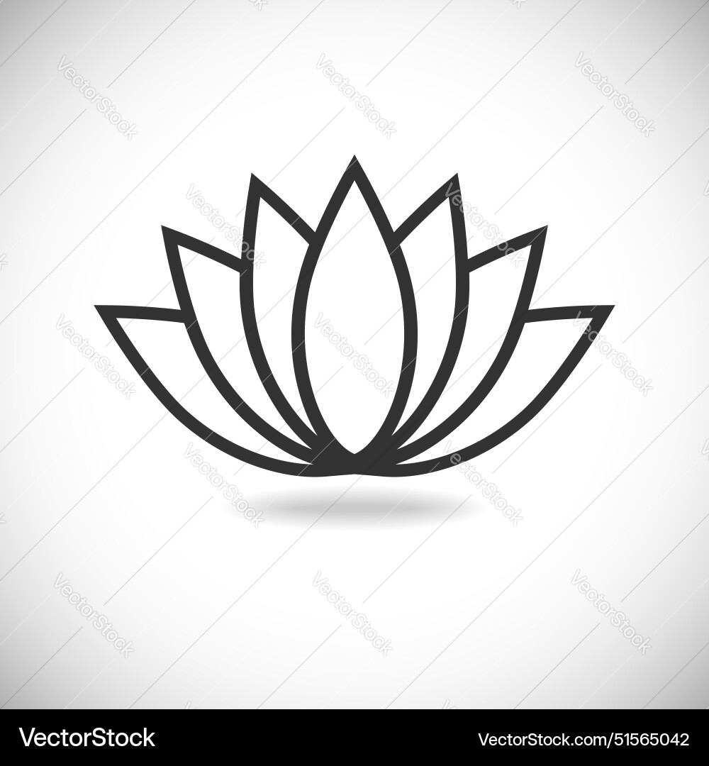 Lotus sign Royalty Free Vector Image - VectorStock