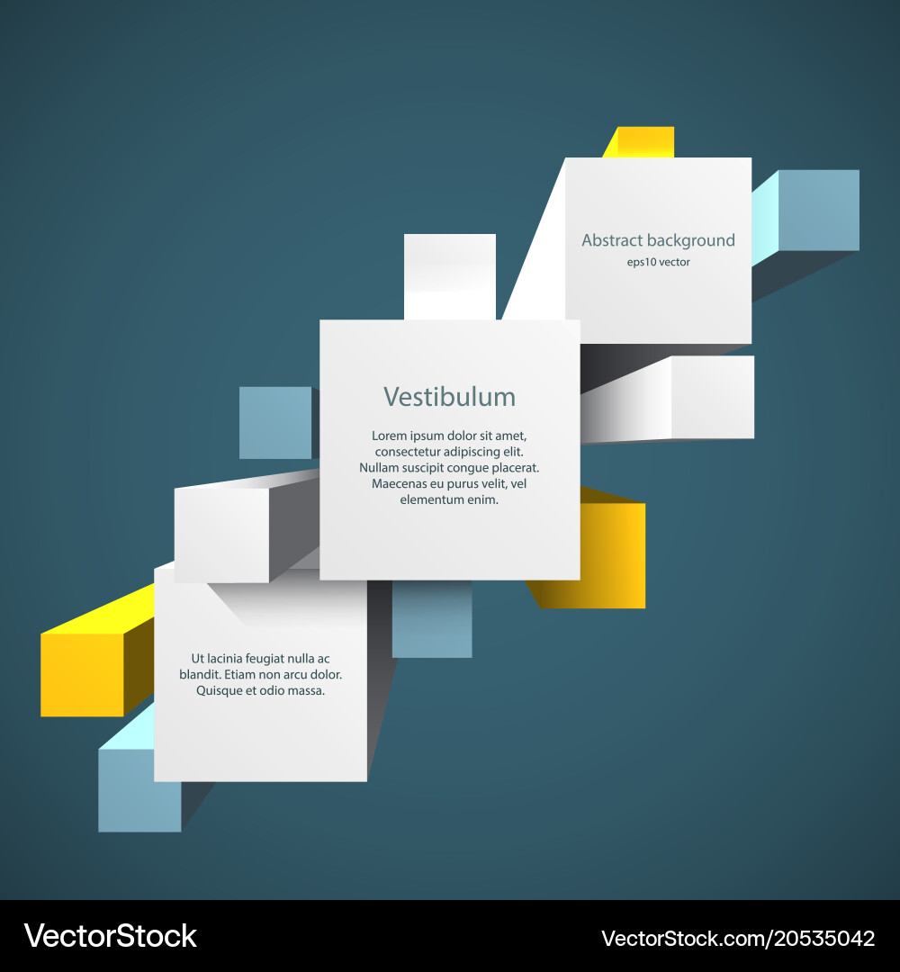 Modern 3D Cube Background Royalty Free Vector Image