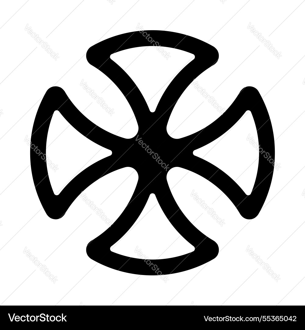 Modern maltese cross icon symbol Royalty Free Vector Image