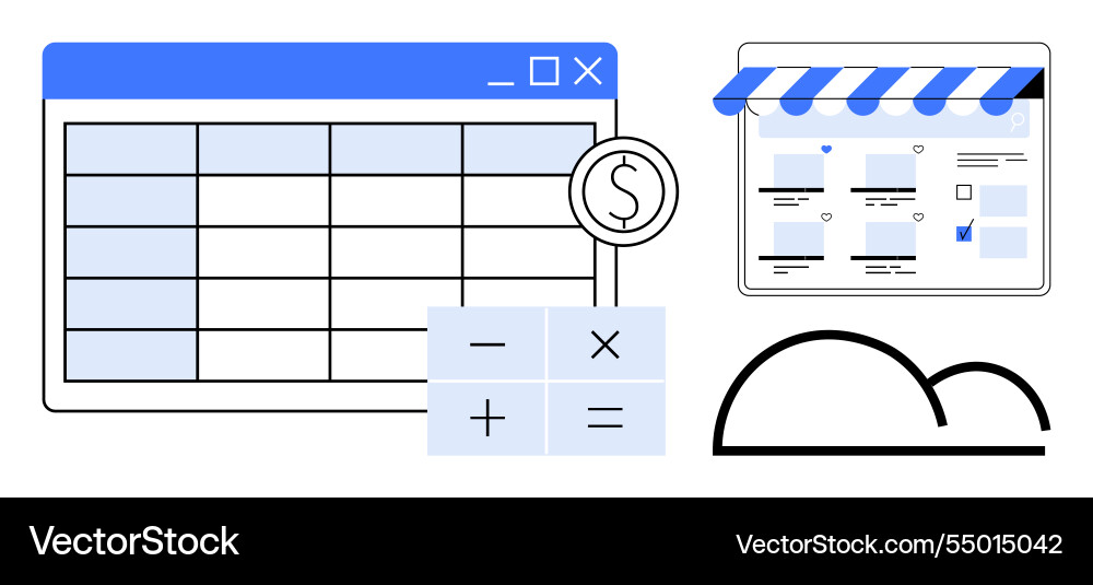 Online financial management tools with spreadsheet